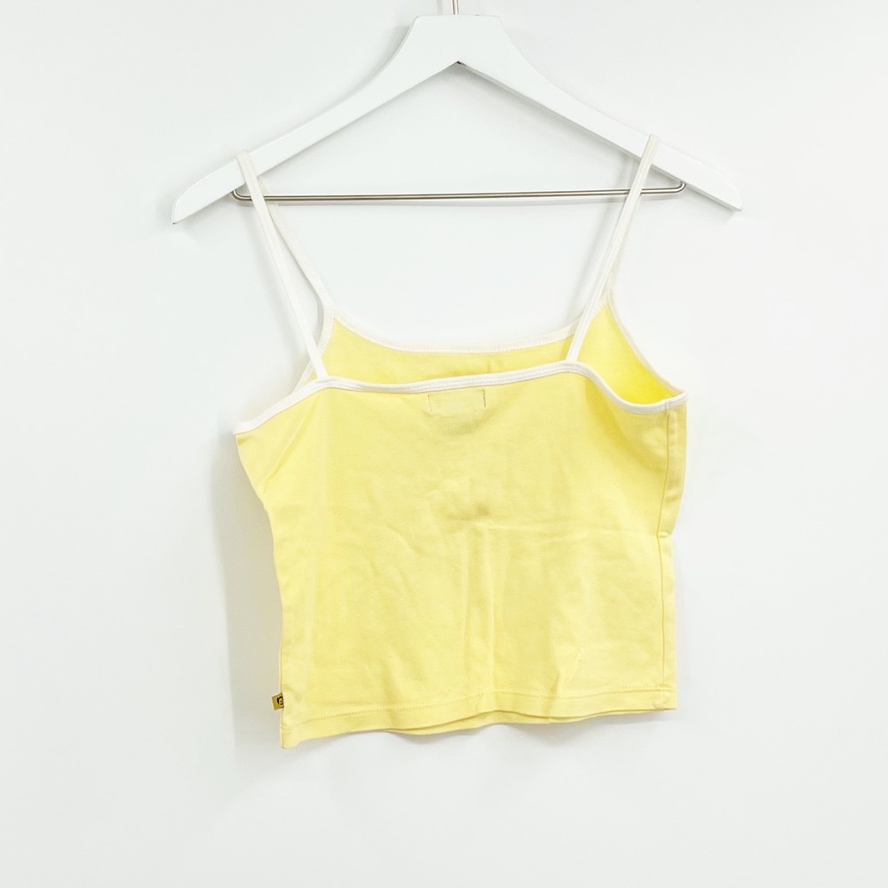 Vintage Y2k Pastel Yellow Cottagecore Cami Crop Top S… - Gem